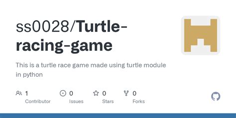 github ss0028 turtle racing game this is a turtle race game made using turtle module in python