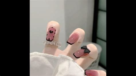 Bow Nail Art Design Made By Jelly Gel Polish YouTube