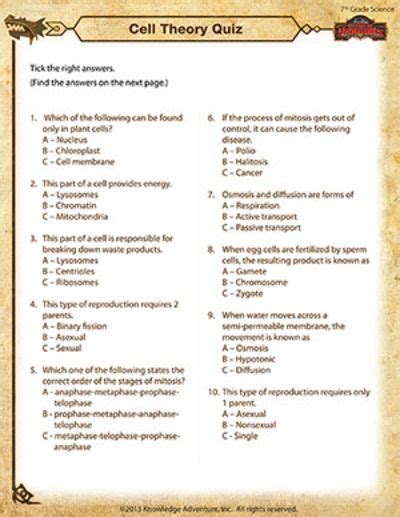 7th Grade Science Worksheets With Questions 7th Grade Science Free