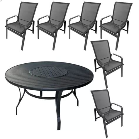 Jogo Conjunto Mesa Para Área Externa Piscina Varanda Jardim Estrutura