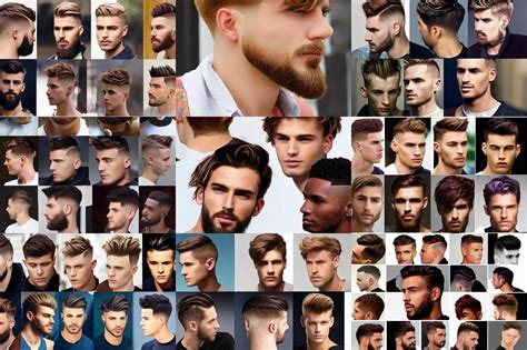 Male Hairstyles Various Color Stable Diffusion