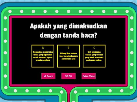 TANDA BACA ISU KESANTUNAN BERBAHASA Gameshow Quiz