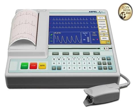 ASPEL ECG GREY v 07 305P aparat EKG z funkcją pulsoksymetru