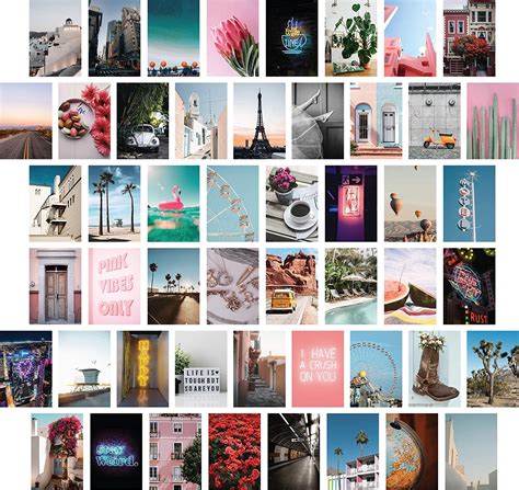 Buy Artivo Photo Wall Collage Kit Aesthetic Pictures 50 Set 4x6 Inch