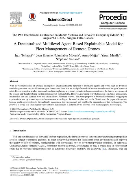 pdf a decentralized multilevel agent based explainable model for fleet management of remote drones