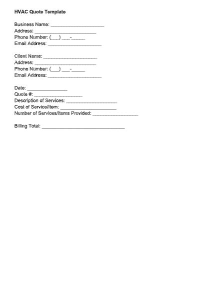 Free Business Quote Template Master Template
