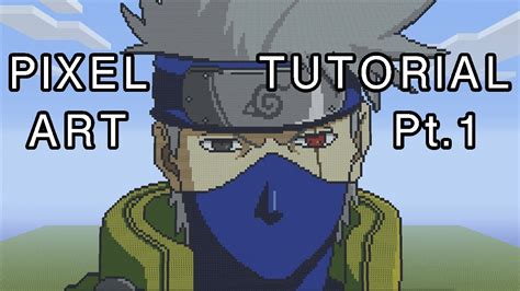 Minecraft Pixel Art Tutorial Kakashi Hatake Part 1 YouTube