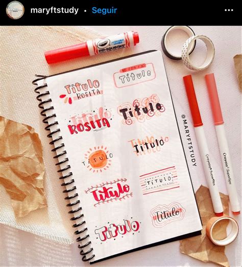 Títulos aesthetic Libreta de apuntes Titulos bonitos para apuntes