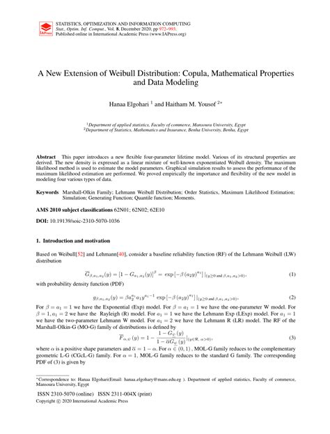 pdf a new extension of weibull distribution copula mathematical properties and data modeling