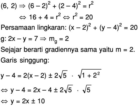 Persamaan Garis Singgung Sejajar LEMBAR EDU
