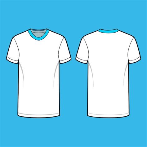 Plantilla De Maqueta De Camiseta Blanca Vector Premium