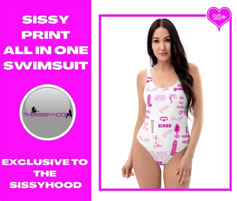 Sissy Humiliation Print One Piece Swimsuit Or Body Suit Etsy Singapore