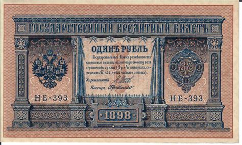 Russland 1 Rubel 1898 Banknote Geldscheine II MA Shops