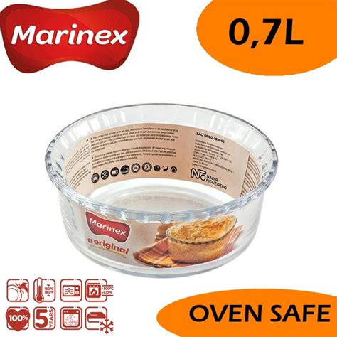 Jual Loyang Kaca Oven 0 7L MARINEX Souffle Dish Loyang Bulat Loyang