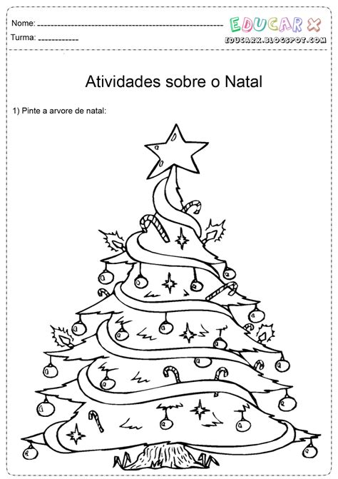 Educar X Desenhos Para Colorir Arvores De Natal