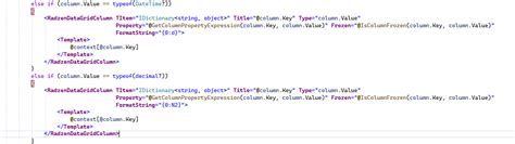 data formatting in datagrid dynamic data radzen blazor components radzen