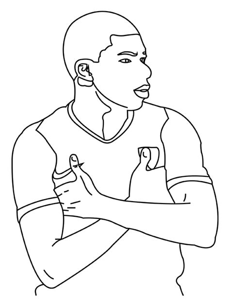 Kylian Mbappe Coloring Pages Coloring Home