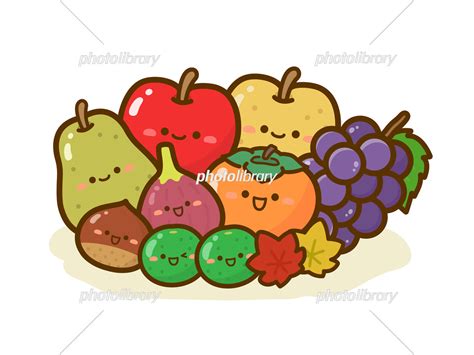 秋の味覚 フルーツの盛り合わせ イラスト素材 7368526 フォトライブラリー photolibrary