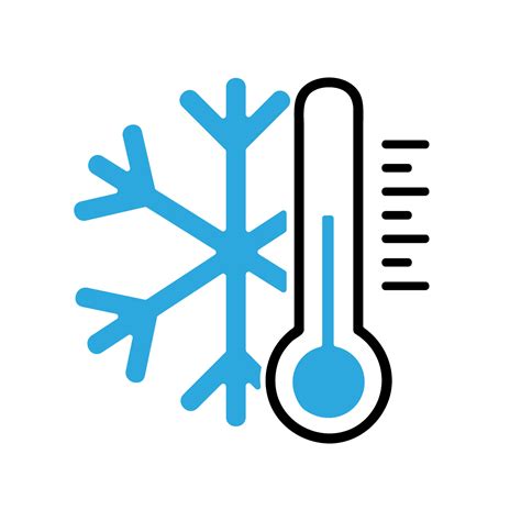 frío icono vector invierno ilustración signo congelación símbolo