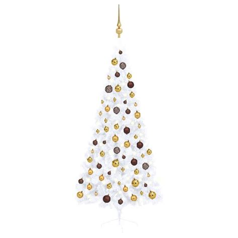 Sapin De No L Artificiel Lumineux En Pvc De Couleur Blanc Jardinao