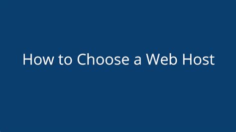 Your Guide On How To Choose A Web Host Pair Networks Blog