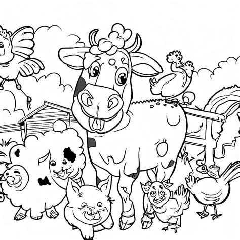 Desenhos de Animais de Fazenda Adoráveis para Colorir e Imprimir
