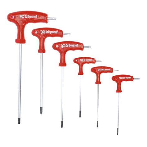 CLES TORX EXTRA LONGUES POIGNEE En T JEU DE 6 CLES