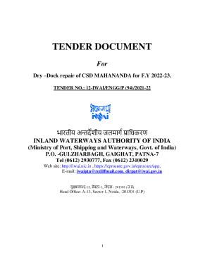 Fillable Online Dry Dock Repair Csd Mahananda For F Y2021 22 In Nw