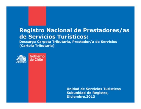 Registro Nacional De Prestadores As De Servicios Tur Sticos