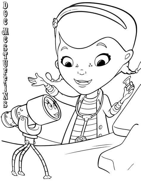 Coloriage Docteur La Peluche Pour les Enfants télécharger et imprimer