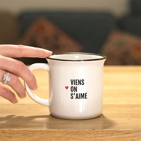Mug émail ou céramique Viens on s aime Bibiche fait son cirque