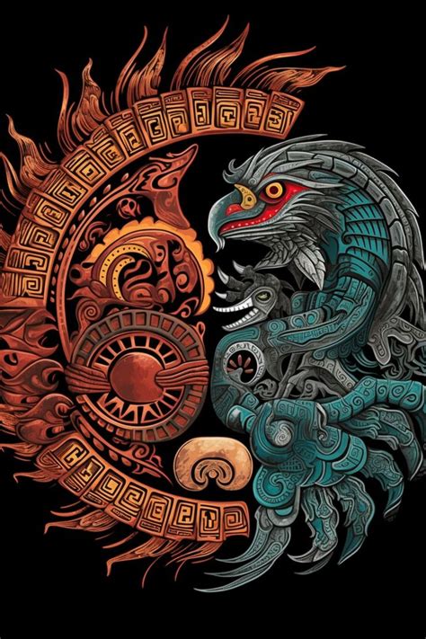 Quetzalcoatl Tezcatlipoca Feathered Serpent And Smoking Mirror