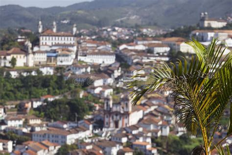 Vista Da Cidade Do Patrimônio Mundial Do Unesco De Ouro Preto Em Minas