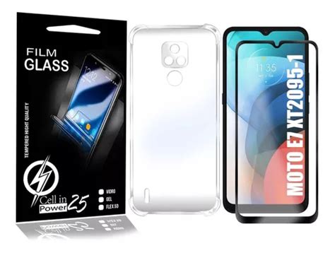 Capinha Para Moto E7 6 5 Anti Choque Película Full 3d Parcelamento