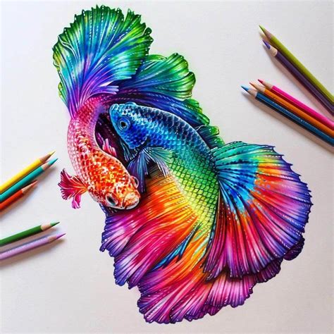 Glowing Colorful Drawings In Colorful Drawings Prismacolor Art