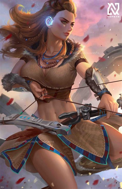 Rule 34 1girls Abs Aloy Alternate Breast Size Armlet Arrow Athletic Female Bare Midriff Bare