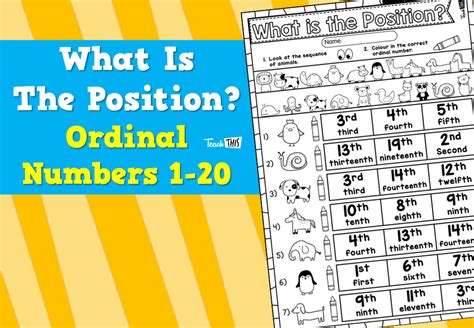 What Is The Position Ordinal Numbers 1 20 Teacher Resources And