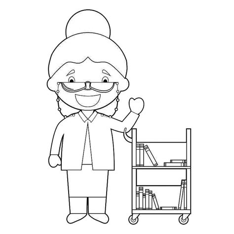 Coloriage Bibliothèque 3 télécharger et imprimer gratuit sur