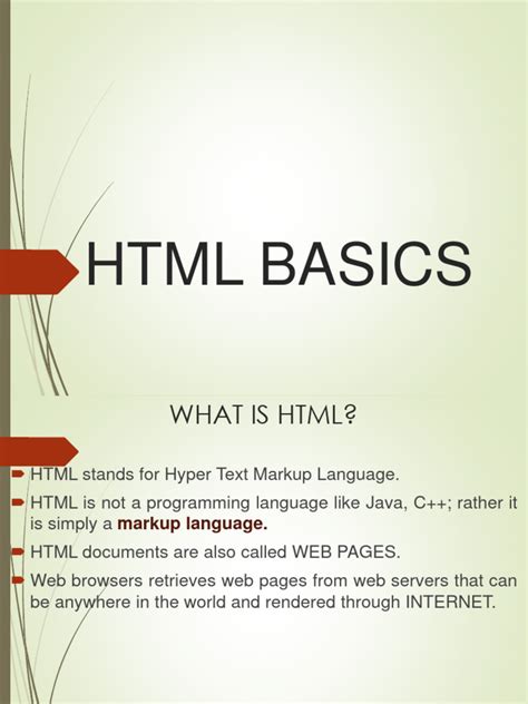 html basics pdf html element html