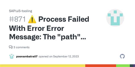 Process Failed With Error Error Message The Path Argument Must Be
