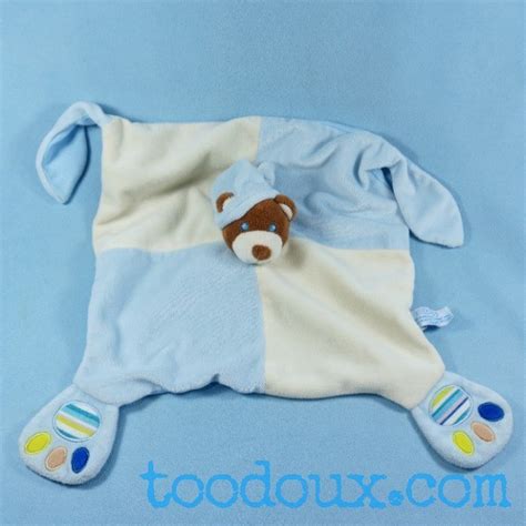 Toodoux spécialiste en sos doudou ours carré plat bleu Gipsy