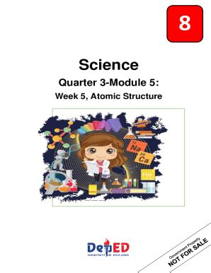 Fillable Online Science Module Version Science Quarter