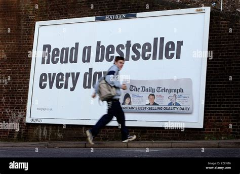 A Billboard Advertising The Daily Telegraph Newspaper Stock Photo Alamy