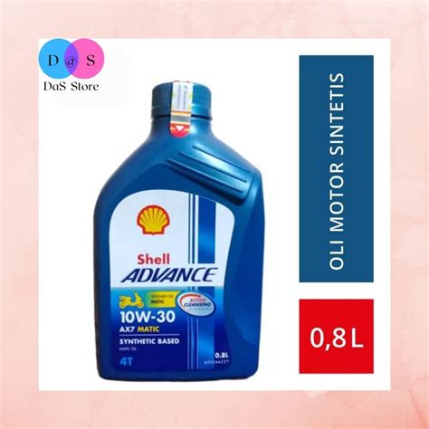 Jual Shell Advance AX7 Matic 10W 30 800ml Shell Oil 0 8L Oli Motor