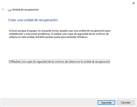 Cómo crear una unidad de recuperación para reparar Windows 10