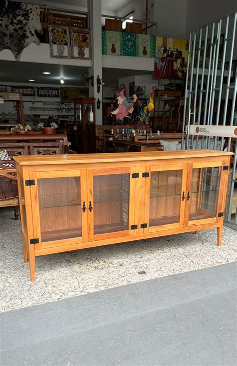 Balc O Buffet M Pts Vidro De Madeira Maci A N S Da Madeira