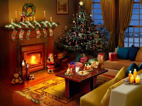 Free Animated Christmas Fireplace Wallpaper