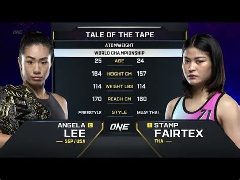 Angela Lee Vs Stamp Fairtex ONE Championship Full Fight One