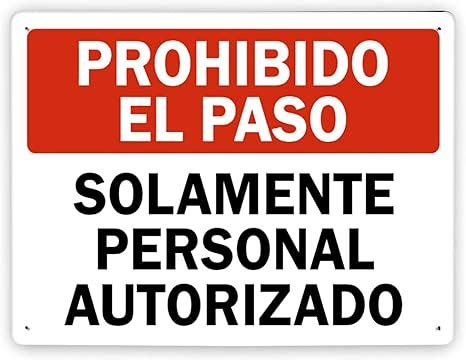 Amazon Warning Notice Danger Caution Sign Prohibido El Paso
