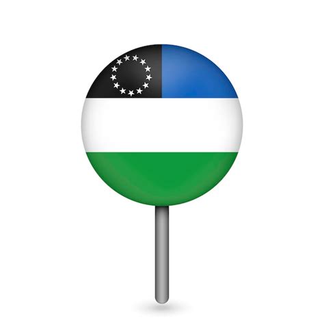 Puntero del mapa con la ilustración del vector de la bandera de Río